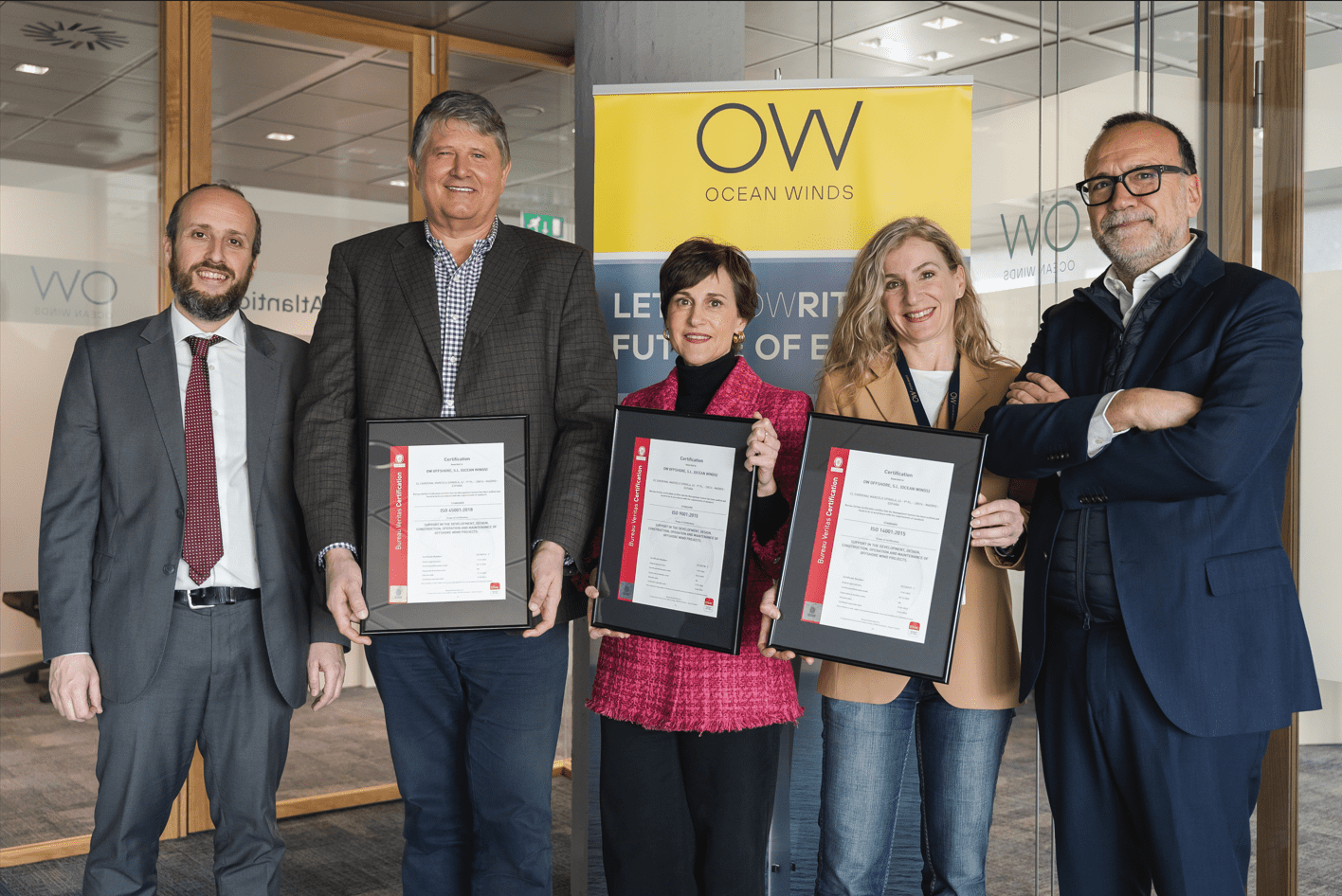 Ocean Winds has certified its integrated Health, Safety, Environment ...