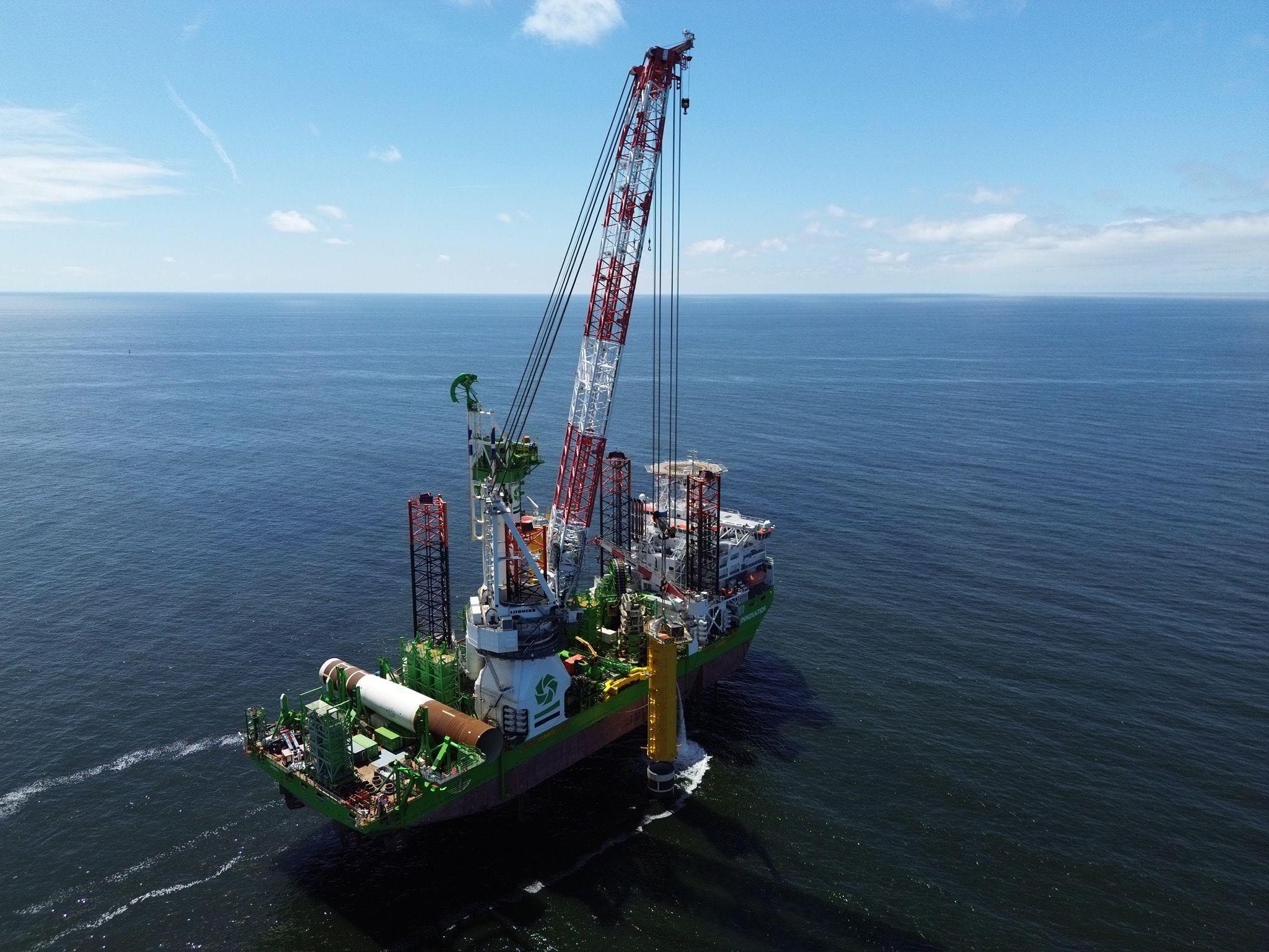 First monopile of the îles d’Yeu and Noirmoutieroffshore wind farm ...